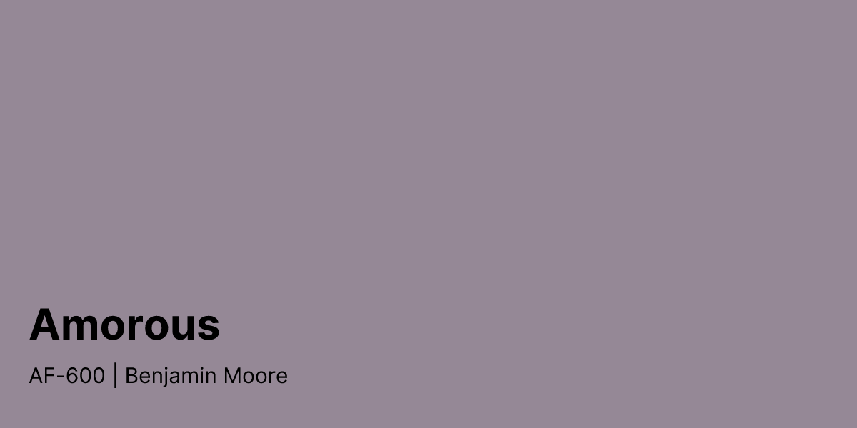 Benjamin Moore Amorous AF-600 Paint Color | PaintPlan