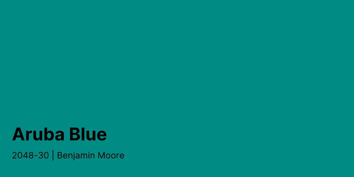 Benjamin Moore Aruba Blue 2048-30 Paint Color | PaintPlan