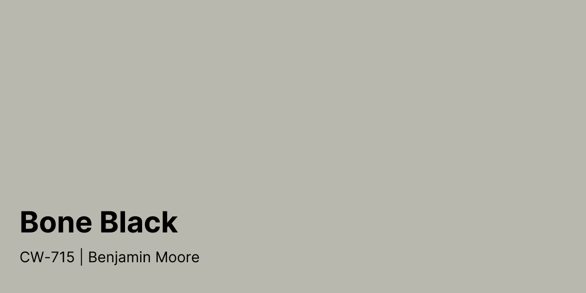 Benjamin Moore Bone Black CW-715 Paint Color | PaintPlan