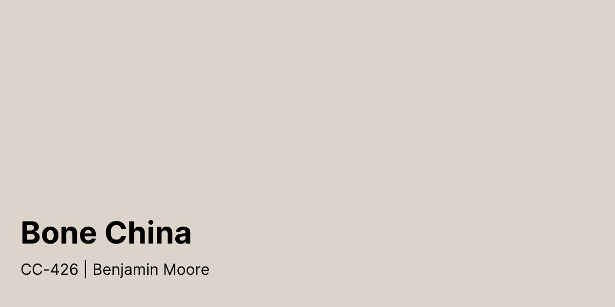 Benjamin Moore Bone China CC-426 Paint Color | PaintPlan