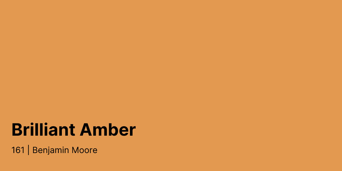 Benjamin Moore Brilliant Amber 161 Paint Color | PaintPlan