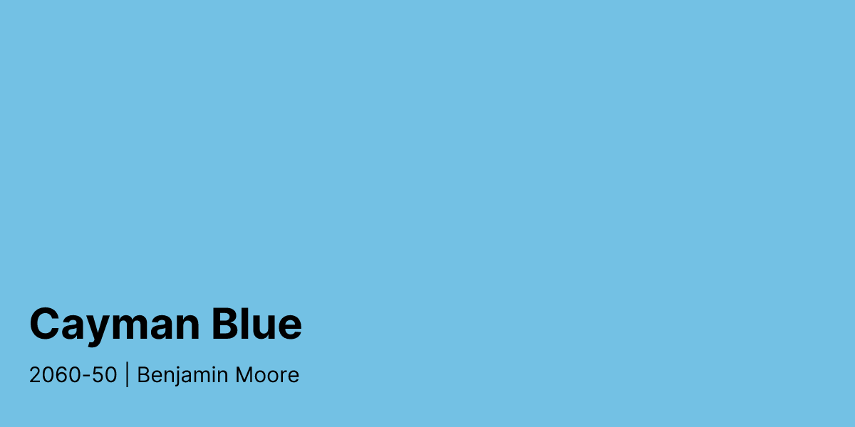 Benjamin Moore Cayman Blue 2060-50 Paint Color | PaintPlan
