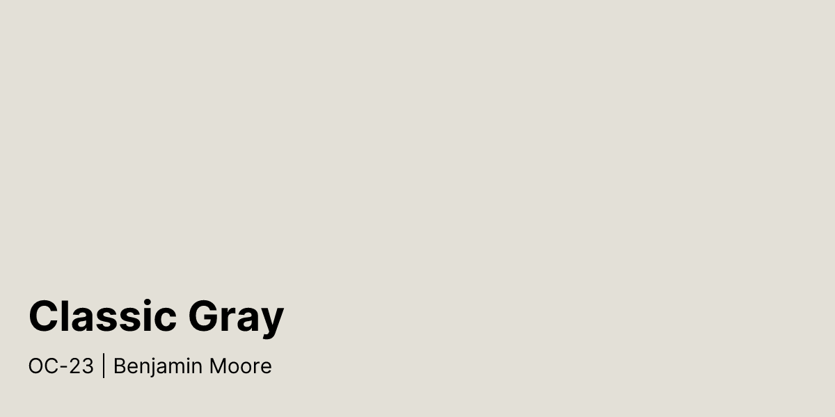 Benjamin Moore Classic Gray OC-23 Paint Color | PaintPlan
