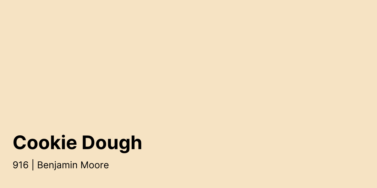 Benjamin Moore Cookie Dough 916 Paint Color | PaintPlan