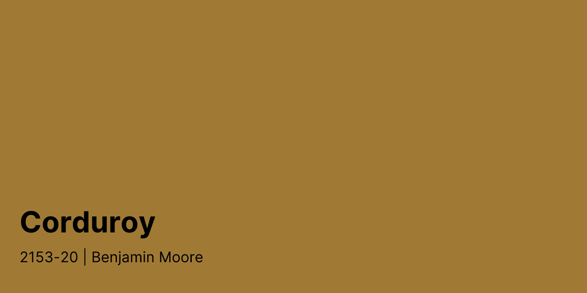 Benjamin Moore Corduroy 2153-20 Paint Color | PaintPlan