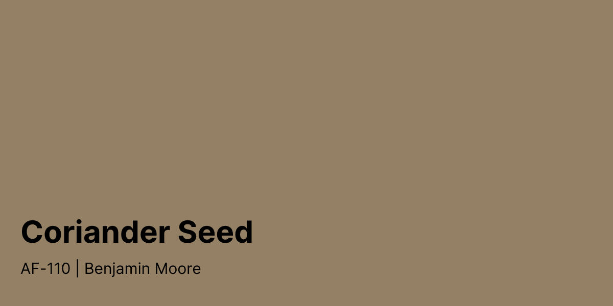 Benjamin Moore Coriander Seed AF-110 Paint Color | PaintPlan