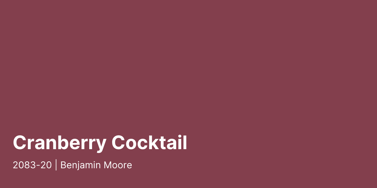 Benjamin Moore Cranberry Cocktail 2083-20 Paint Color | PaintPlan