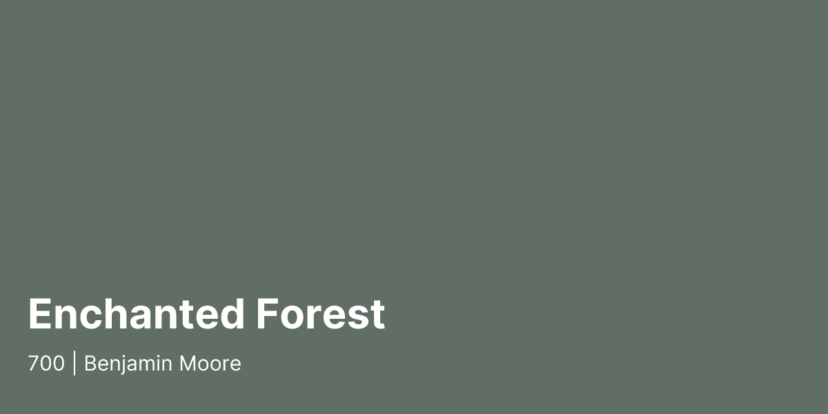 Benjamin Moore Enchanted Forest 700 Paint Color | PaintPlan
