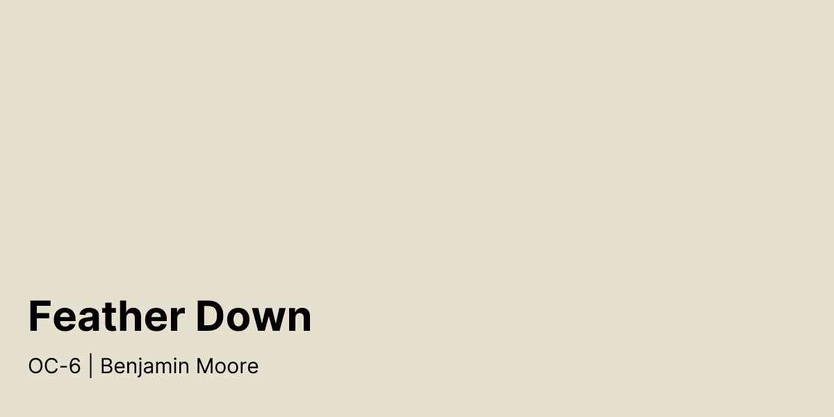 Benjamin Moore Feather Down OC-6 Paint Color | PaintPlan