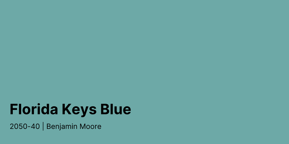 Benjamin Moore Florida Keys Blue 2050-40 Paint Color | PaintPlan