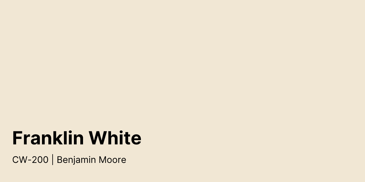 Benjamin Moore Franklin White CW-200 Paint Color | PaintPlan