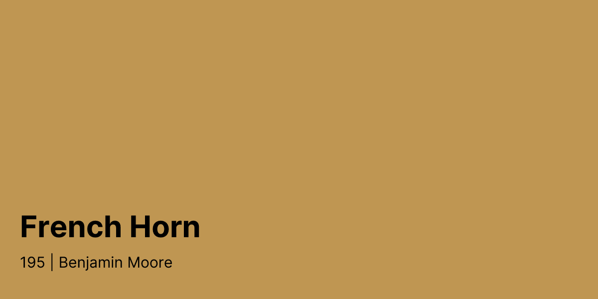 Benjamin Moore French Horn 195 Paint Color | PaintPlan