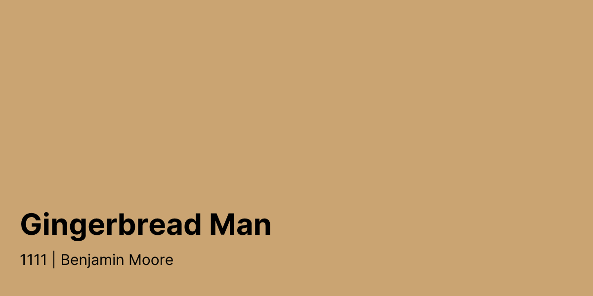 Benjamin Moore Gingerbread Man 1111 Paint Color | PaintPlan