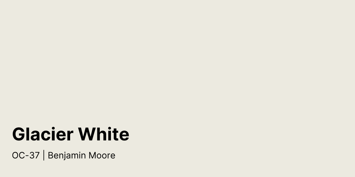 Benjamin Moore Glacier White OC-37 Paint Color | PaintPlan