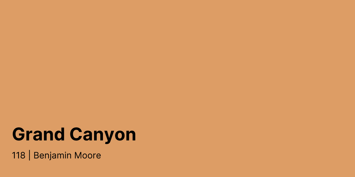 Benjamin Moore Grand Canyon 118 Paint Color | PaintPlan