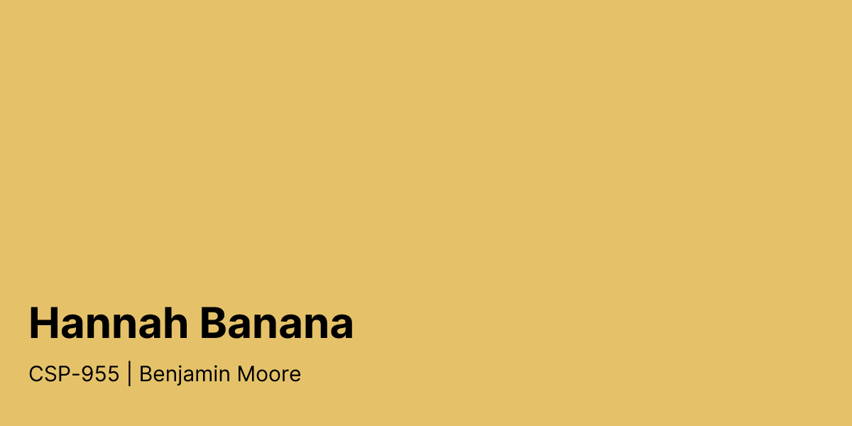 Benjamin Moore Hannah Banana CSP-955 Paint Color | PaintPlan