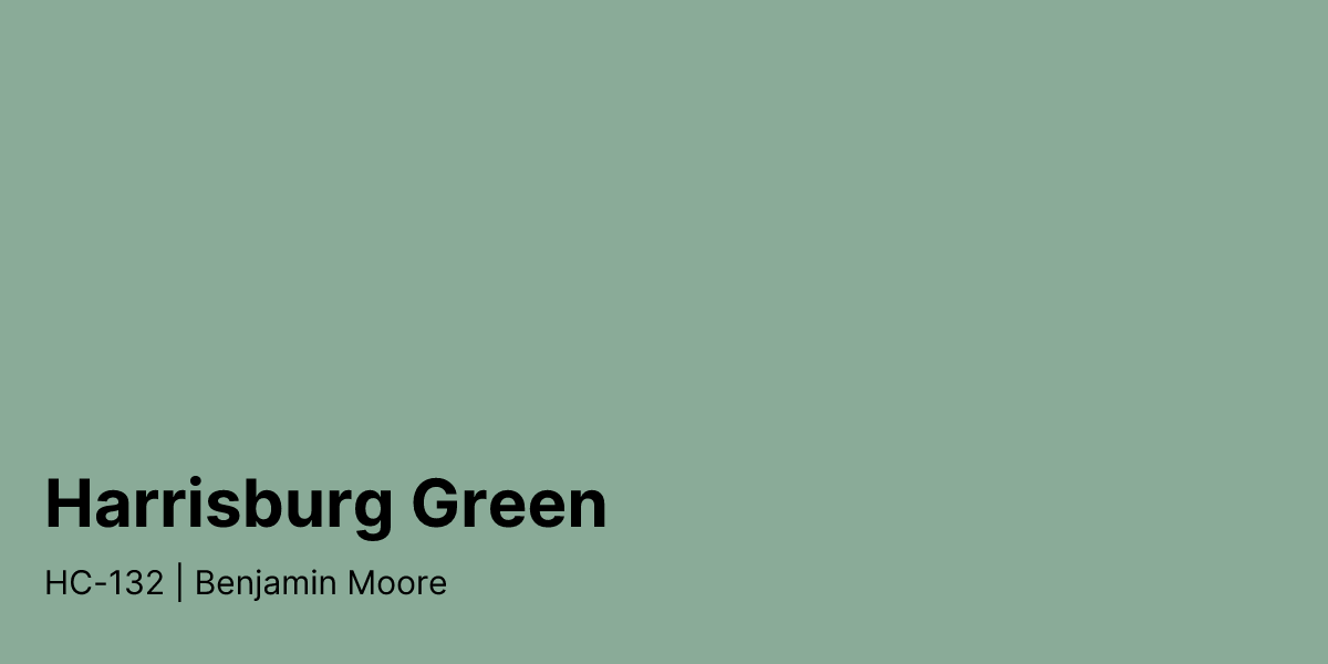 Benjamin Moore Harrisburg Green HC-132 Paint Color | PaintPlan