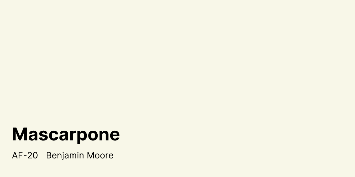 Benjamin Moore Mascarpone AF-20 Paint Color | PaintPlan