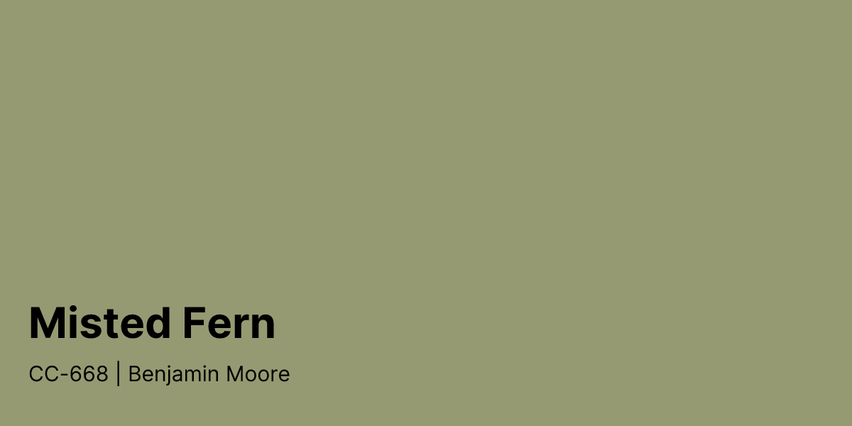 Benjamin Moore Misted Fern CC-668 Paint Color | PaintPlan