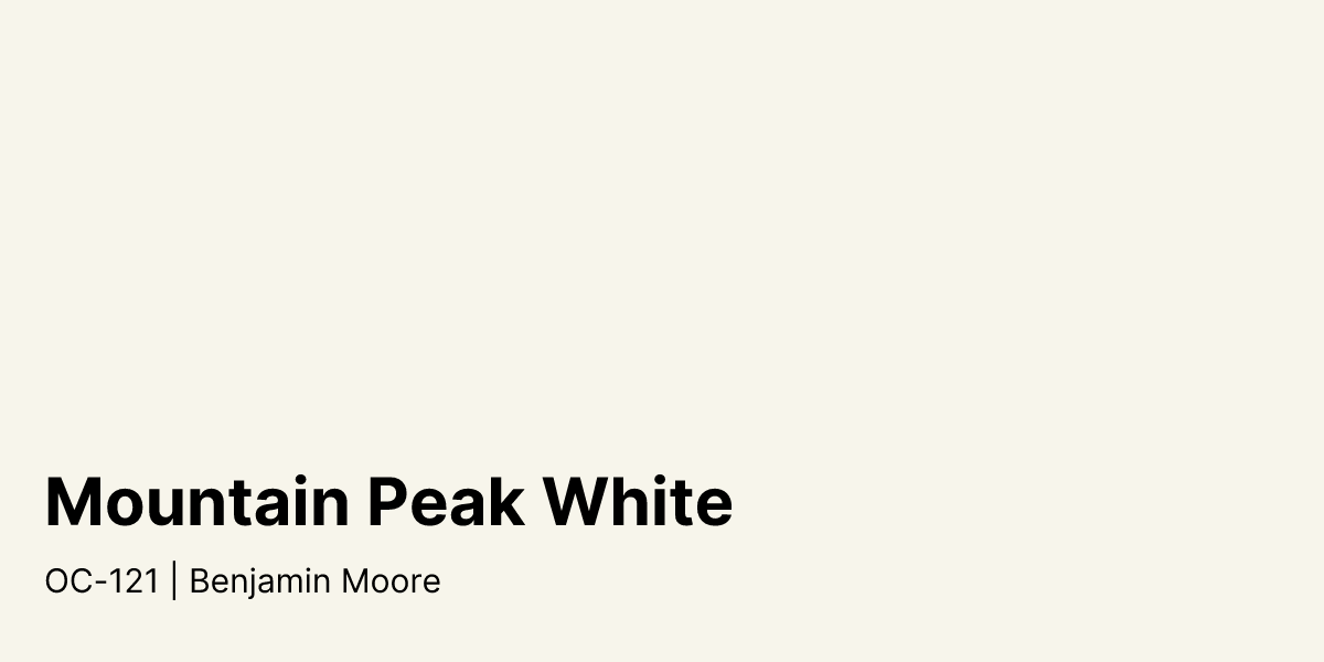 Benjamin Moore Mountain Peak White OC-121 Paint Color | PaintPlan