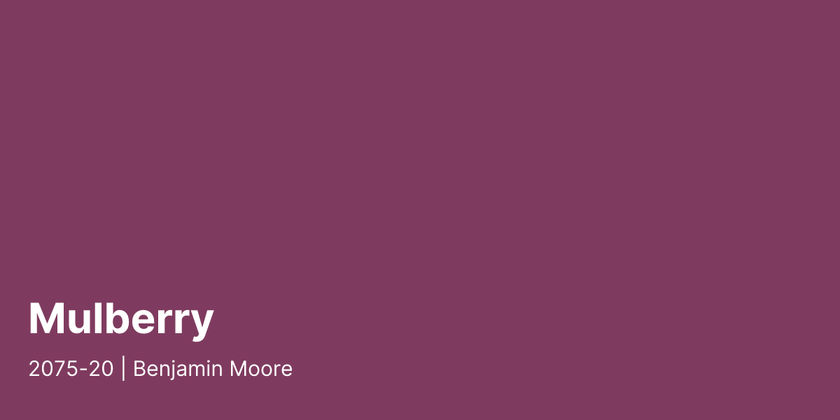 Benjamin Moore Mulberry 2075-20 Paint Color | PaintPlan