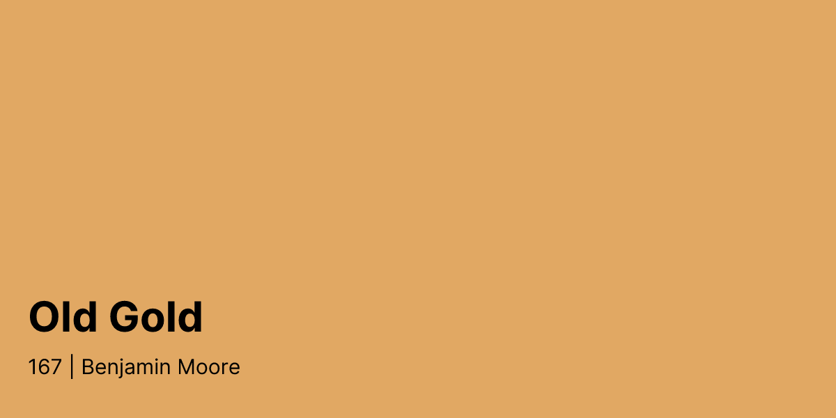 Benjamin Moore Old Gold 167 Paint Color | PaintPlan