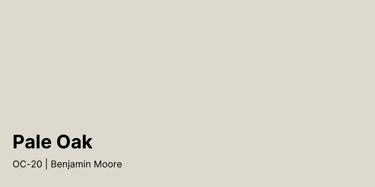 Benjamin Moore Pale Oak OC-20 Paint Color | PaintPlan