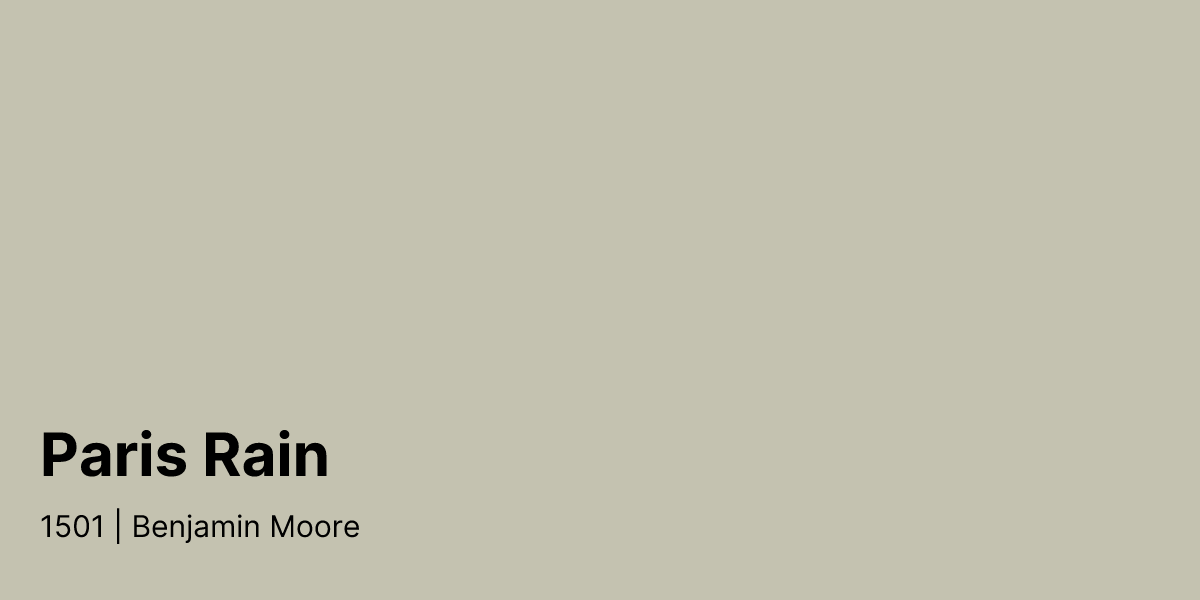 Benjamin Moore Paris Rain 1501 Paint Color | PaintPlan