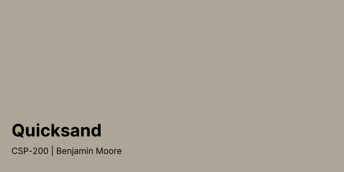Benjamin Moore Quicksand CSP-200 Paint Color | PaintPlan