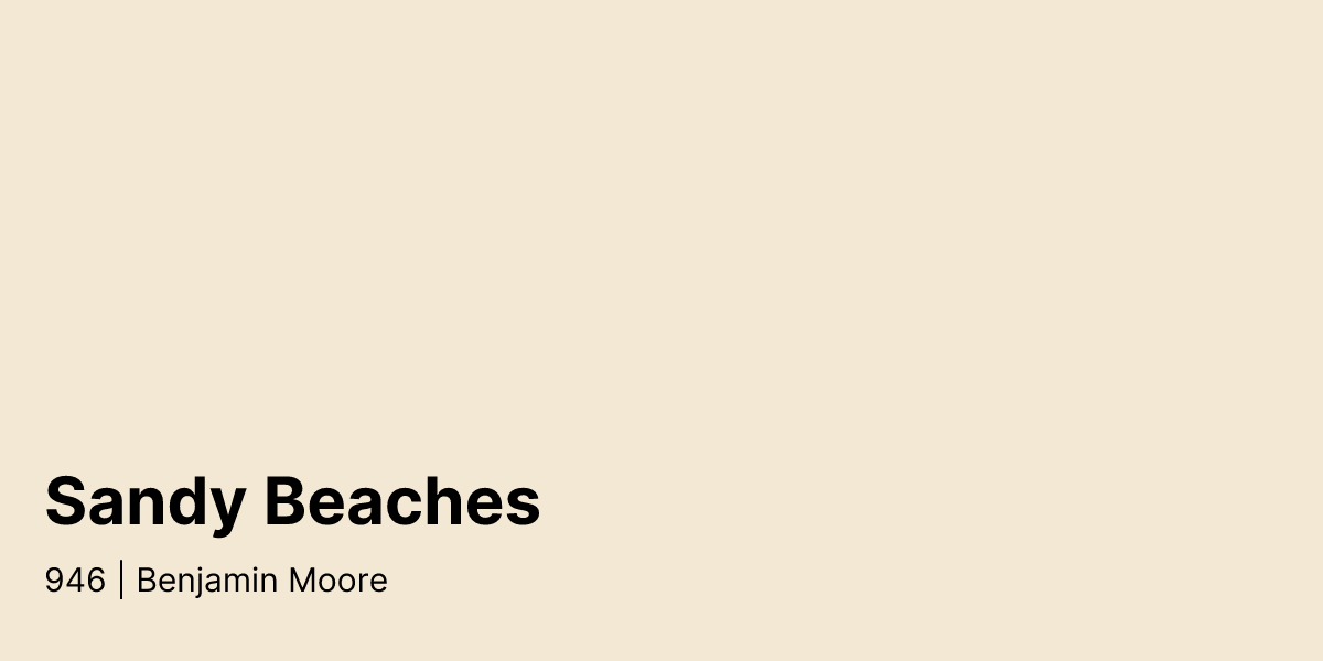 Benjamin Moore Sandy Beaches 946 Paint Color | PaintPlan