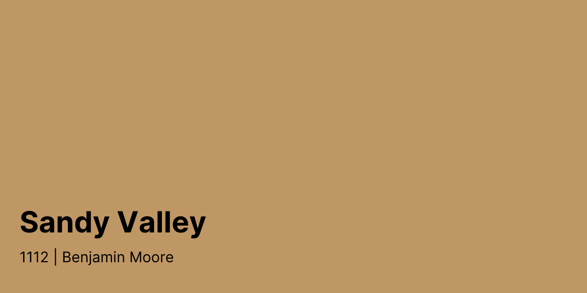 Benjamin Moore Sandy Valley 1112 Paint Color | PaintPlan