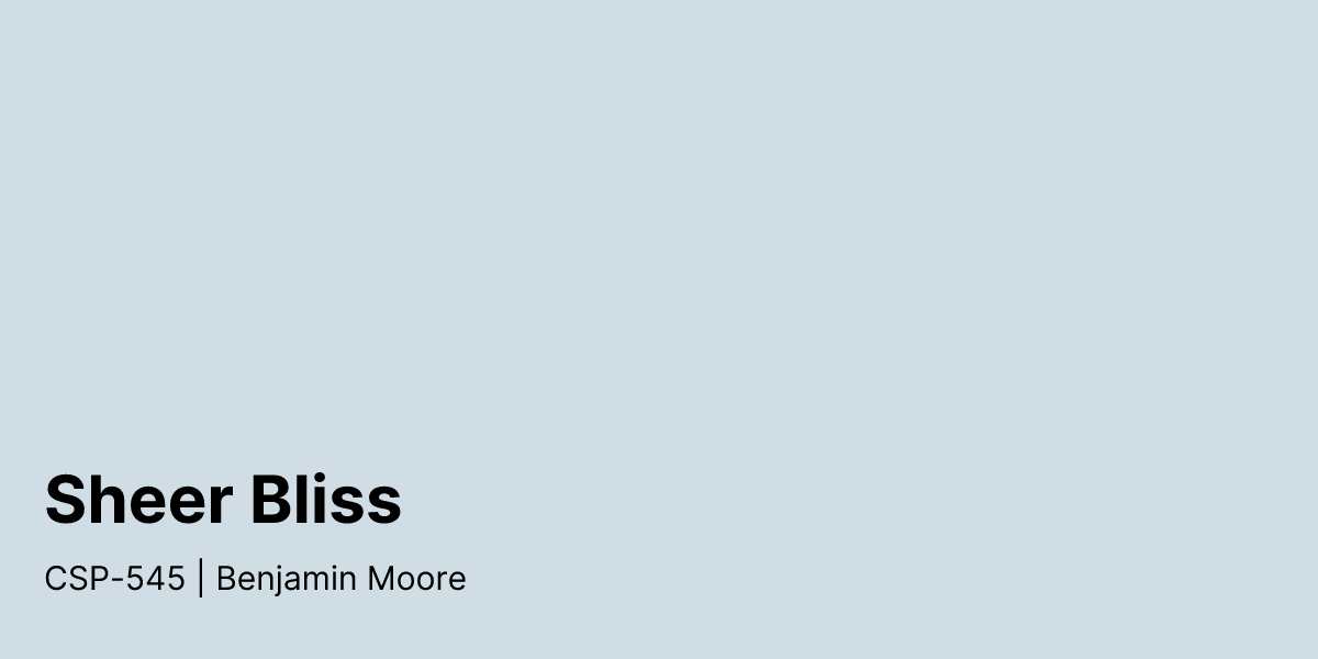 Benjamin Moore Sheer Bliss CSP-545 Paint Color | PaintPlan