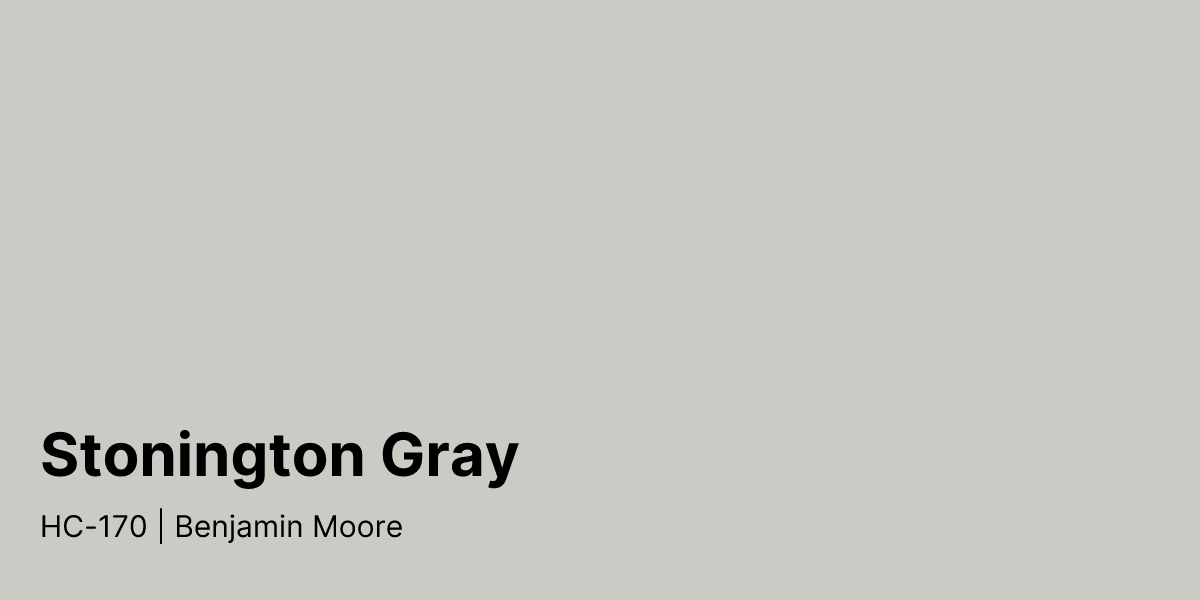 Benjamin Moore Stonington Gray HC-170 Paint Color | PaintPlan