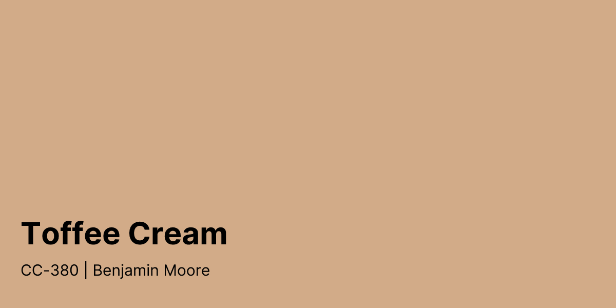 Benjamin Moore Toffee Cream CC-380 Paint Color | PaintPlan