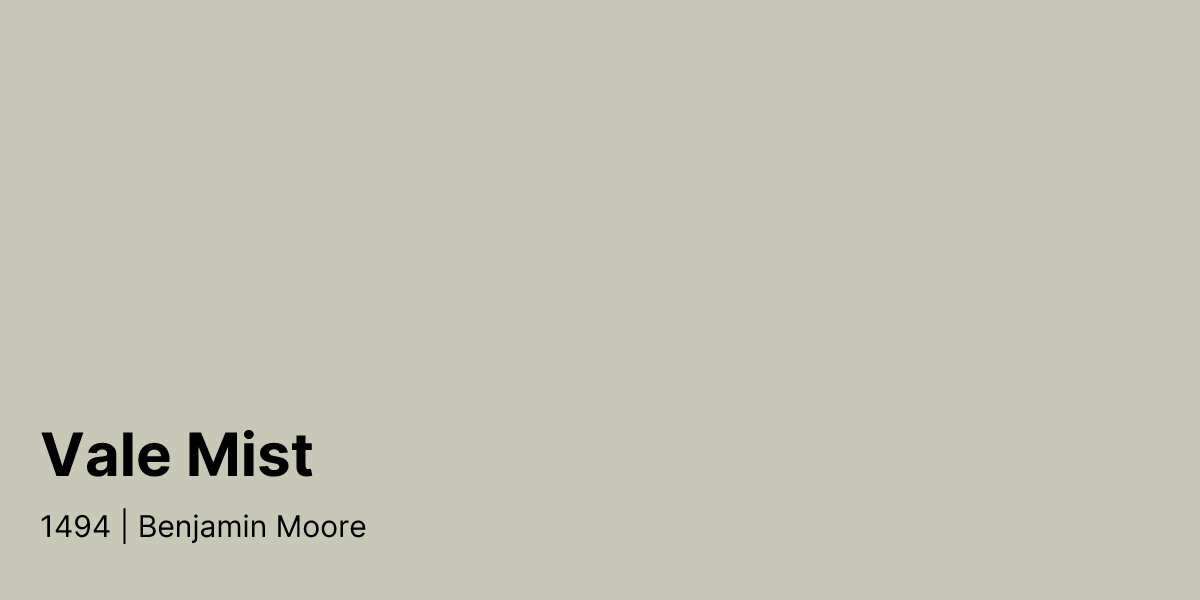 Benjamin Moore Vale Mist 1494 Paint Color | PaintPlan