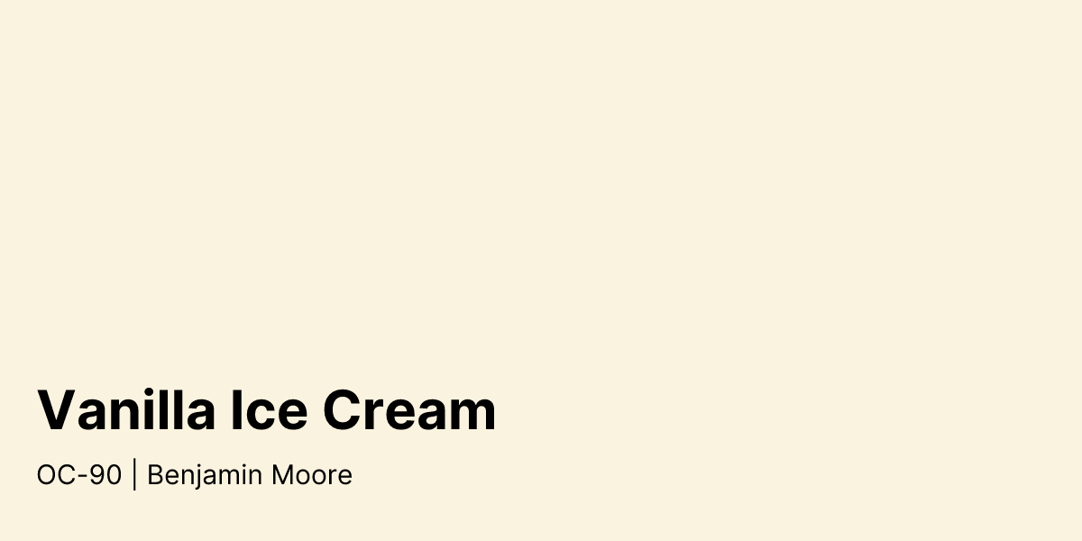 Benjamin Moore Vanilla Ice Cream OC-90 Paint Color | PaintPlan