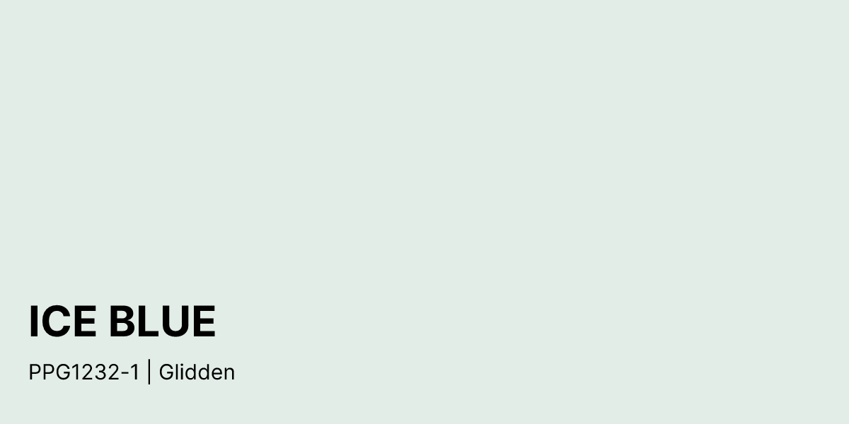 Glidden ICE BLUE PPG1232-1 Paint Color | PaintPlan