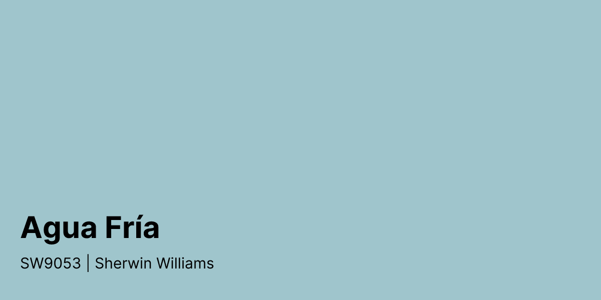 Sherwin Williams Agua Fría SW9053 Paint Color | PaintPlan
