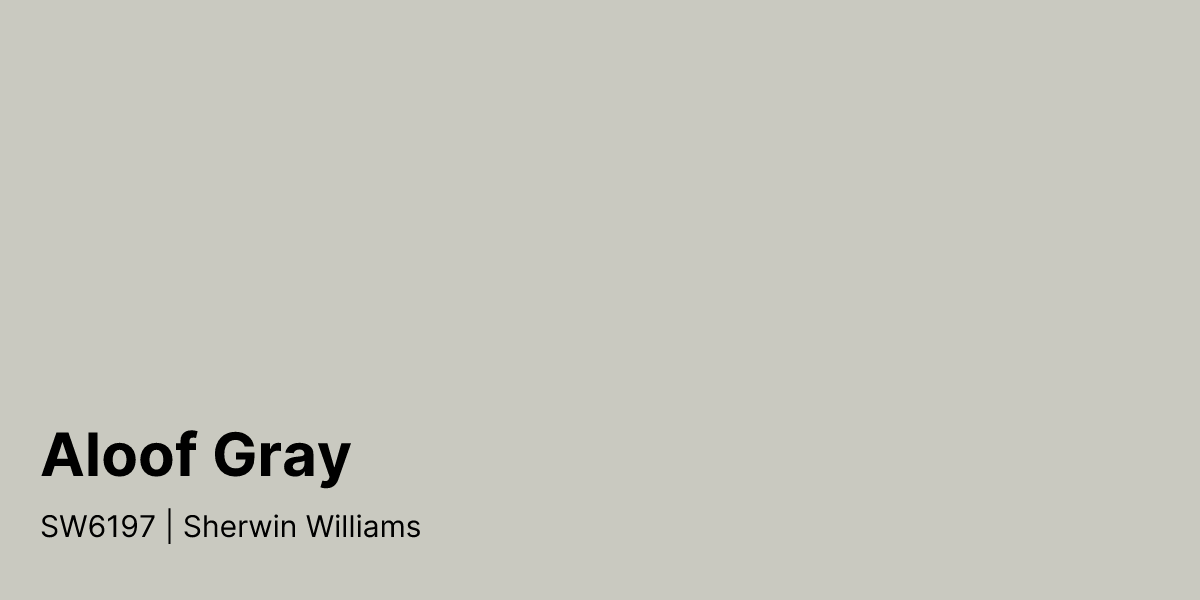 Sherwin Williams Aloof Gray SW6197 Paint Color | PaintPlan