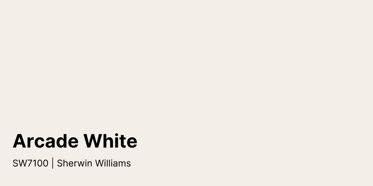 Sherwin Williams Arcade White SW7100 Paint Color | PaintPlan