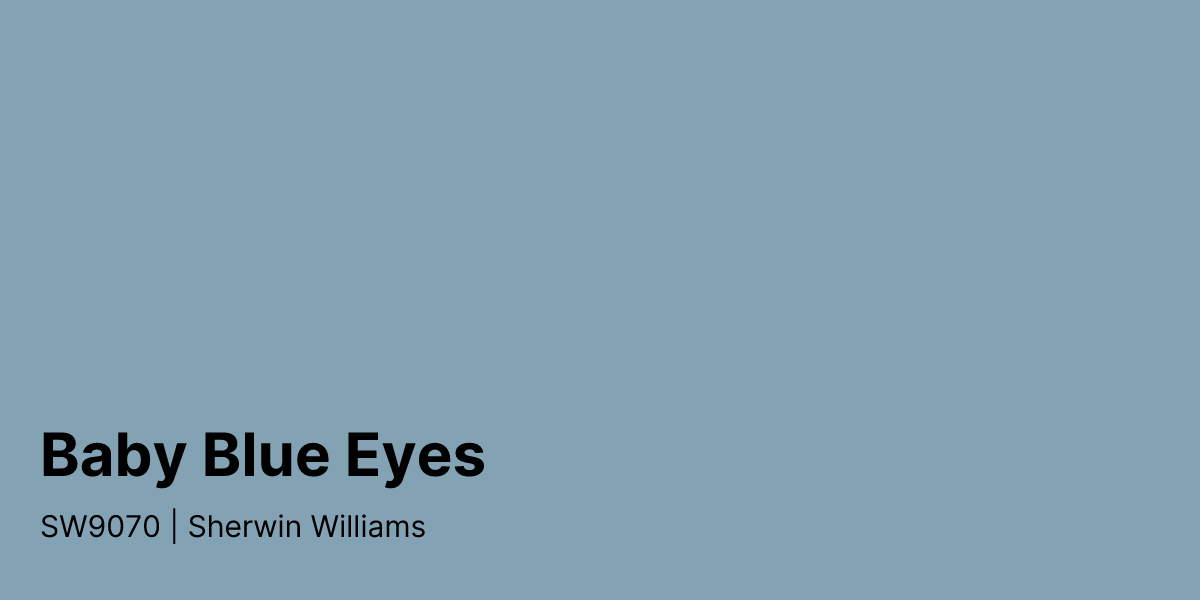 Sherwin Williams Baby Blue Eyes SW9070 Paint Color | PaintPlan