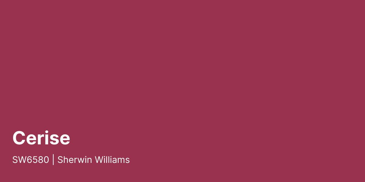 Sherwin Williams Cerise SW6580 Paint Color | PaintPlan