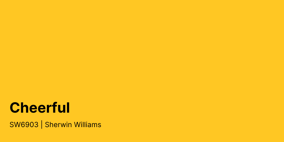 Sherwin Williams Cheerful SW6903 Paint Color | PaintPlan