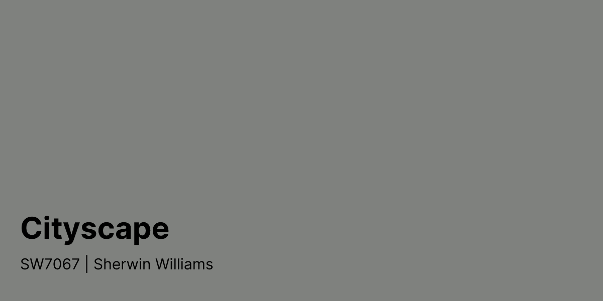 Sherwin Williams Cityscape SW7067 Paint Color | PaintPlan