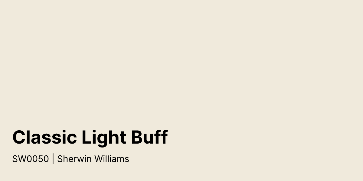 Sherwin Williams Classic Light Buff SW0050 Paint Color | PaintPlan