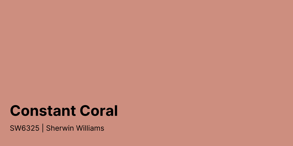 Sherwin Williams Constant Coral SW6325 Paint Color | PaintPlan