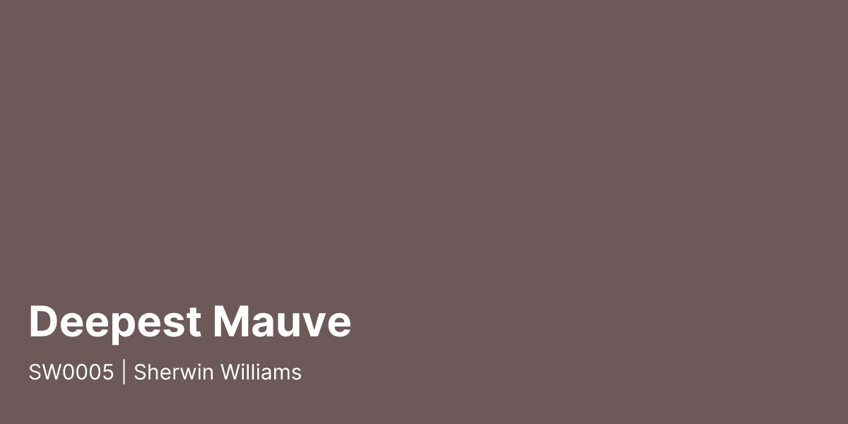 Sherwin Williams Deepest Mauve SW0005 Paint Color | PaintPlan