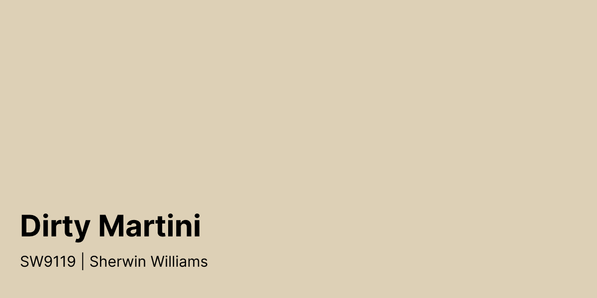 Sherwin Williams Dirty Martini SW9119 Paint Color | PaintPlan