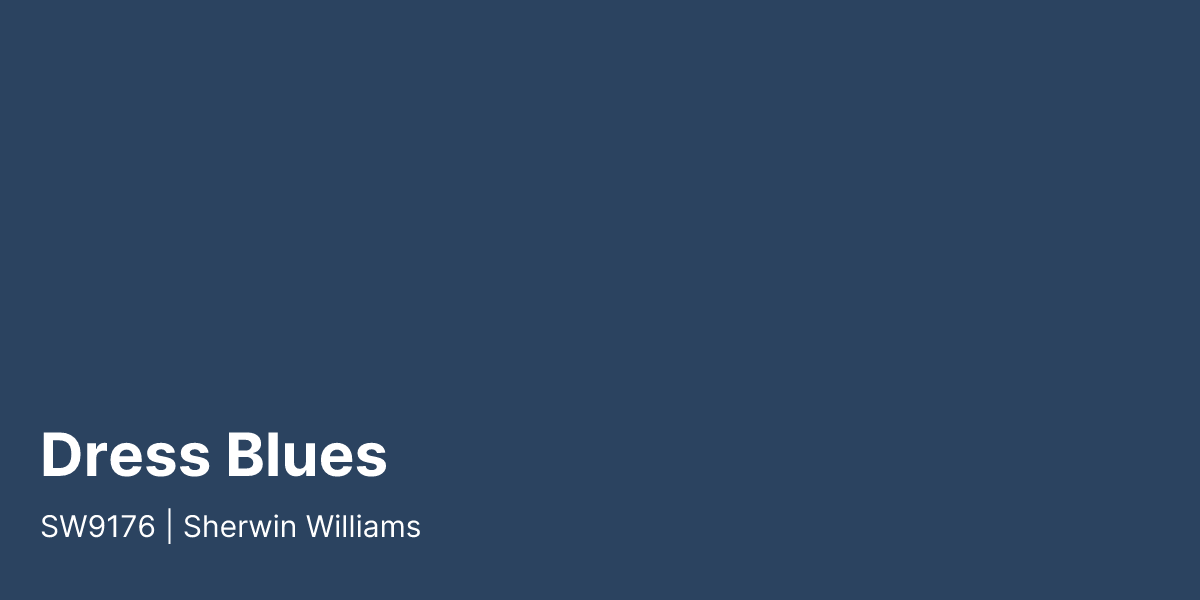 Sherwin Williams Dress Blues SW9176 Paint Color | PaintPlan