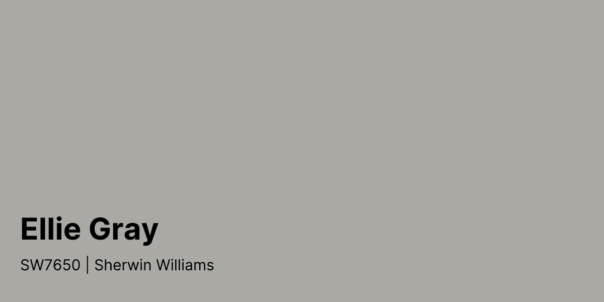 Sherwin Williams Ellie Gray SW7650 Paint Color | PaintPlan
